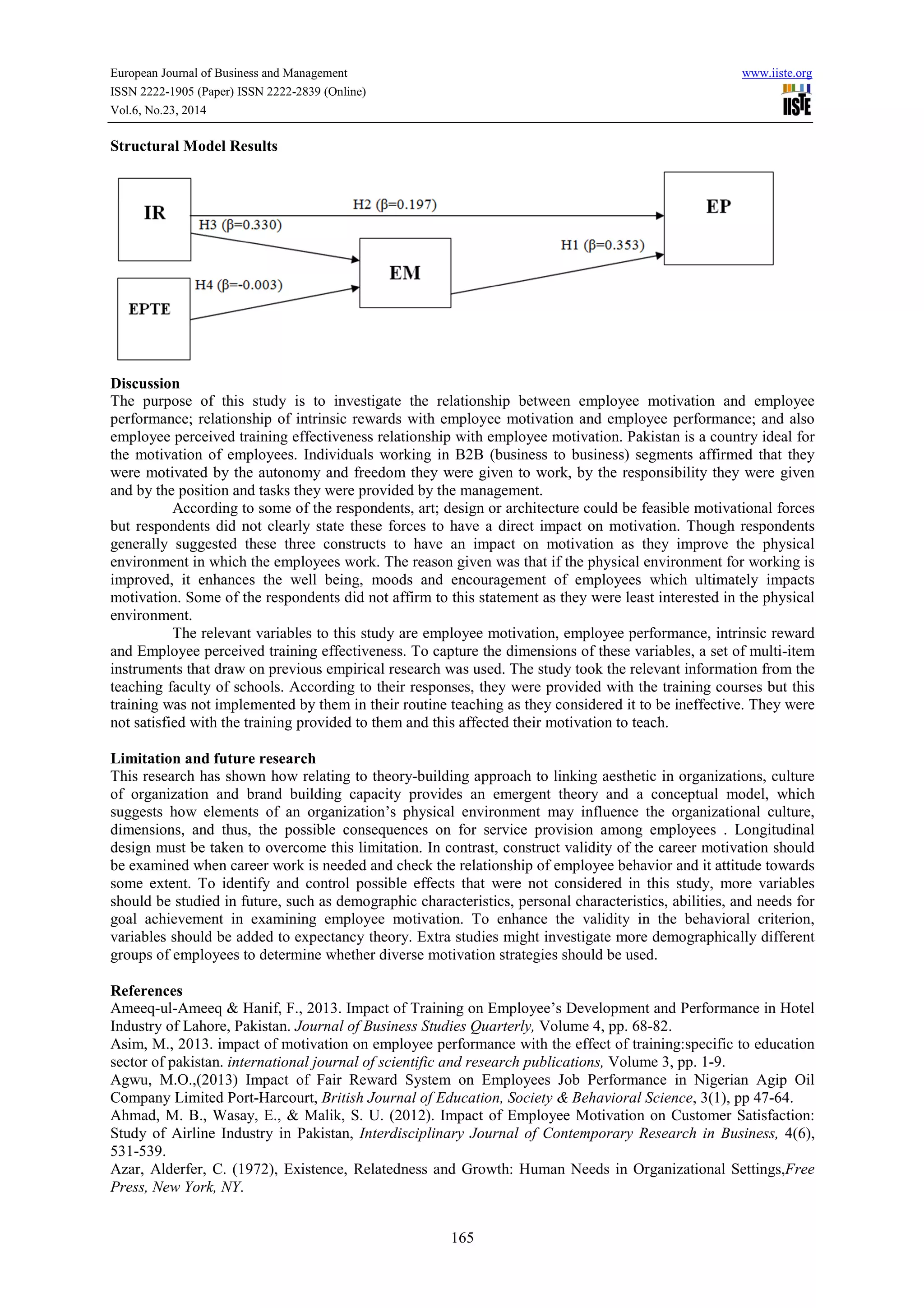 Impact of employee motivation on employee performance | PDF