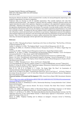 Impact of employer branding on employee attraction and | PDF