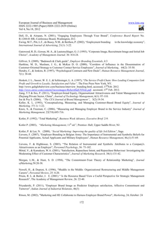 Impact of employer branding on employee attraction and | PDF