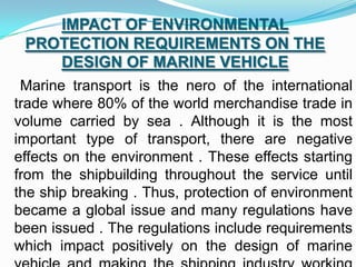 Impact of environmental protection requirements on the design | PPT