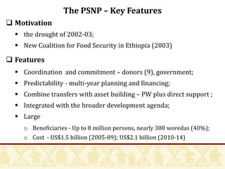 The Impact of Ethiopia’s Productive Safety Nets Programme: 2006-2012 | PPTX