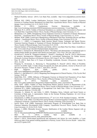 Impact of exercise program on functional status among post lumbar ...