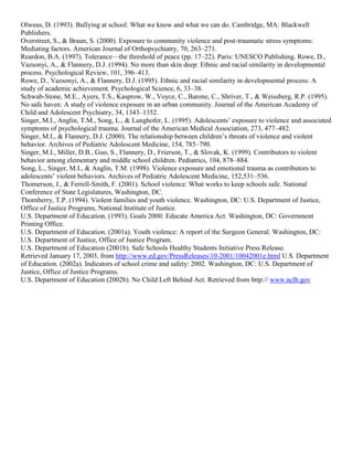 Impact Of Exposure To Violence In School On Child And Adolescent Mental ...