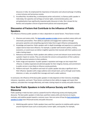 Impact of Famous Public Speakers in India_ A Study of Their Influence ...