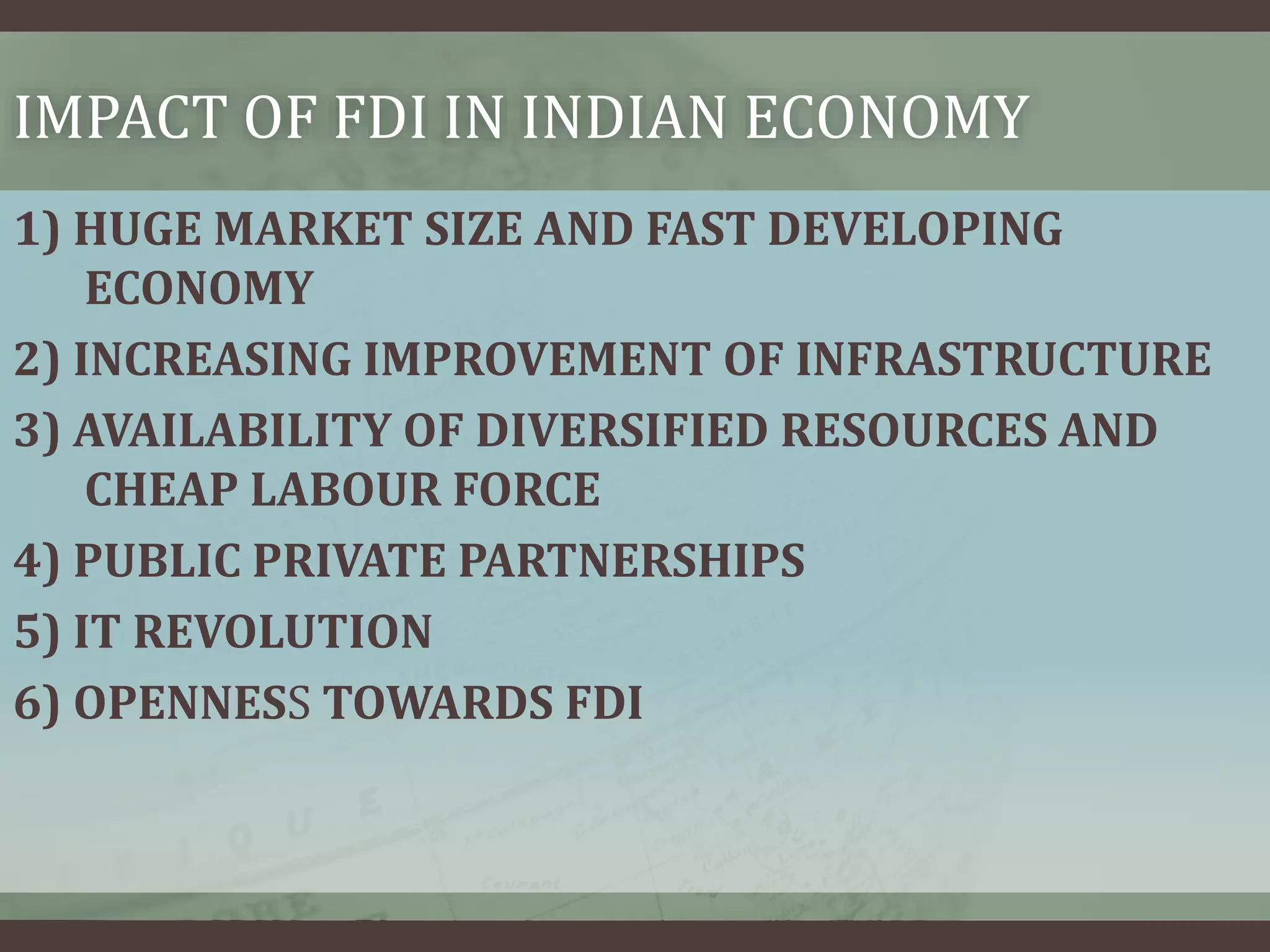 Impact of FDI in indian economy | PPTX