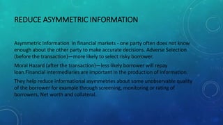 Impact of financial intermediaries on economy | PPTX