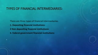 Impact of financial intermediaries on economy | PPT