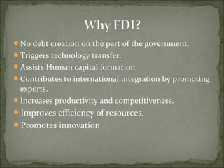 Impact of foreign direct investment in india | PPT