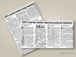 Impact of gatt (wto) in india & opportunity for bangladesh | PPTX