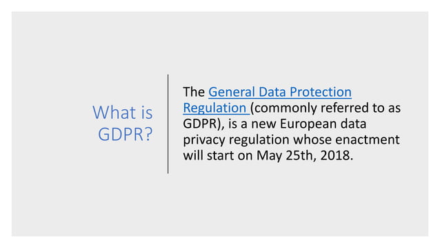 Impact of GDPR on Data Collection and Processing | PPTX