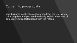 Impact of GDPR on Data Collection and Processing | PPTX