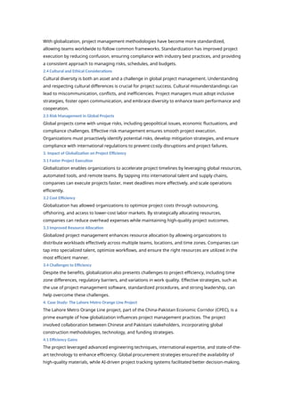 Impact of Globalisation on project management. docx | PDF