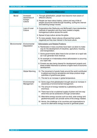 Impact of Globalisation [Notes] | PDF
