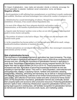 Impact of globalization on rural development in india | DOCX