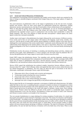 Impact of globalization on socio cultural development in nigeria | PDF