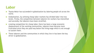 Impact of globalization on toyota motors | PPT