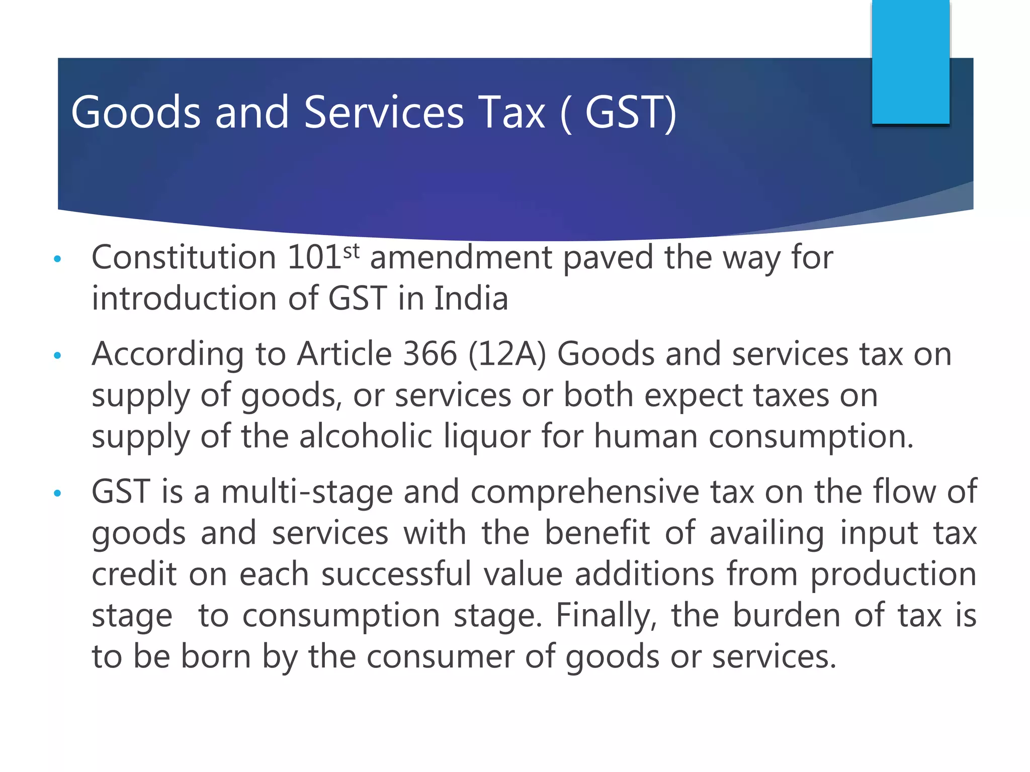 Impact of goods and services tax( gst) on msm es | PPTX