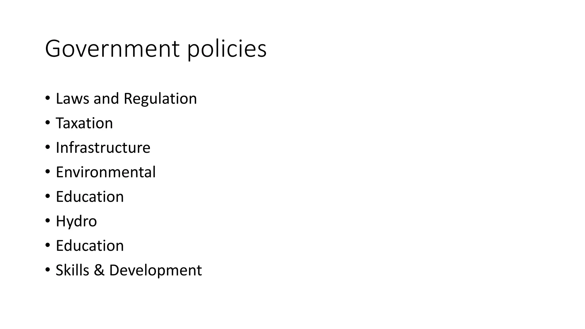 Impact of government policies on economy | PPTX