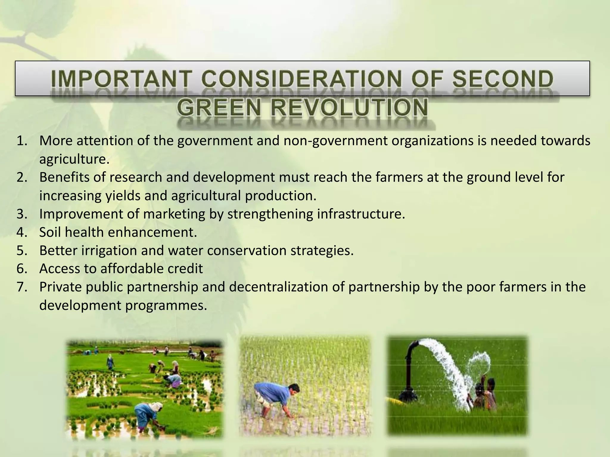 Impact of Green Revolution on Indian Agriculture | PPTX