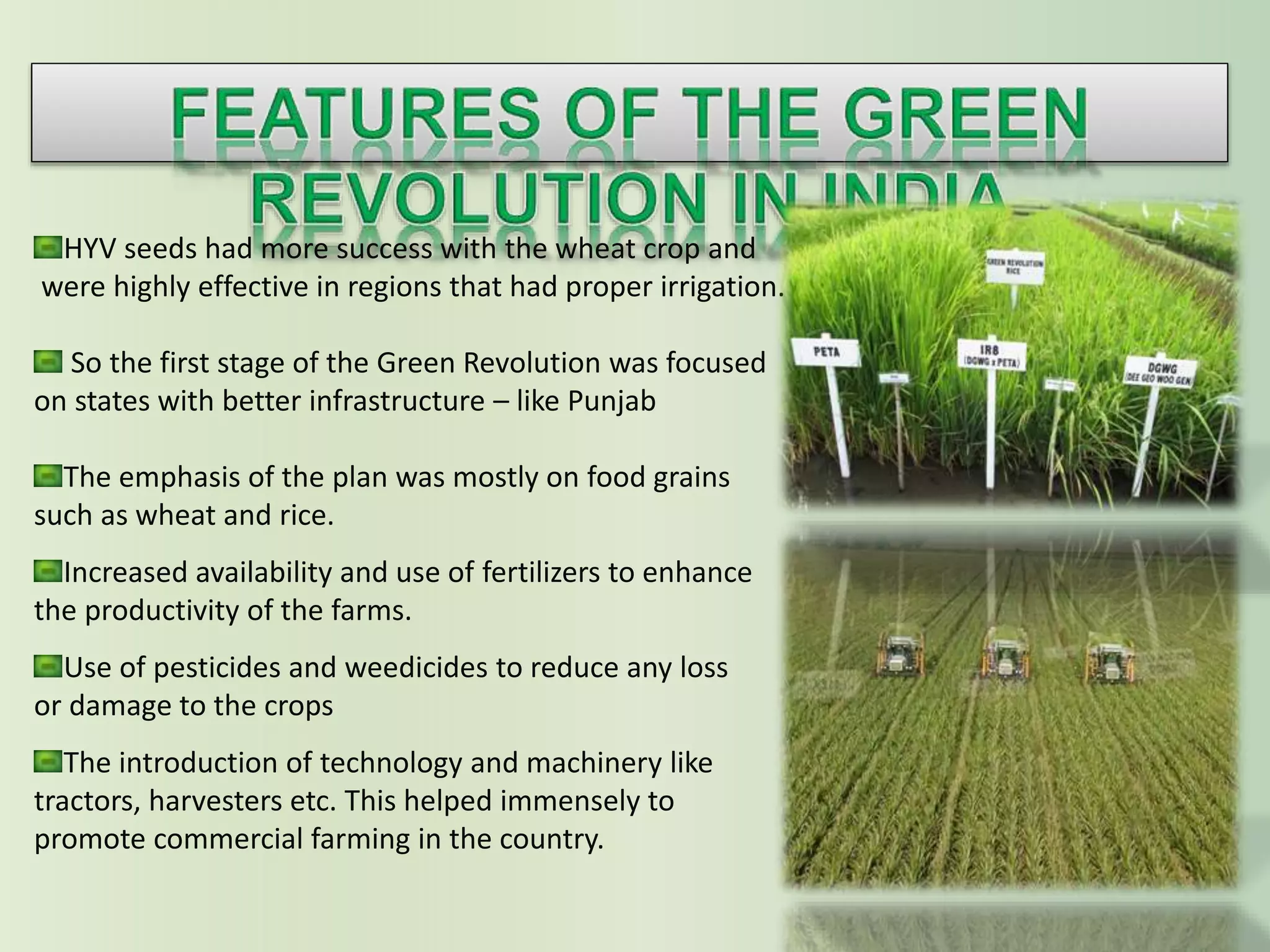 Impact of Green Revolution on Indian Agriculture | PPTX