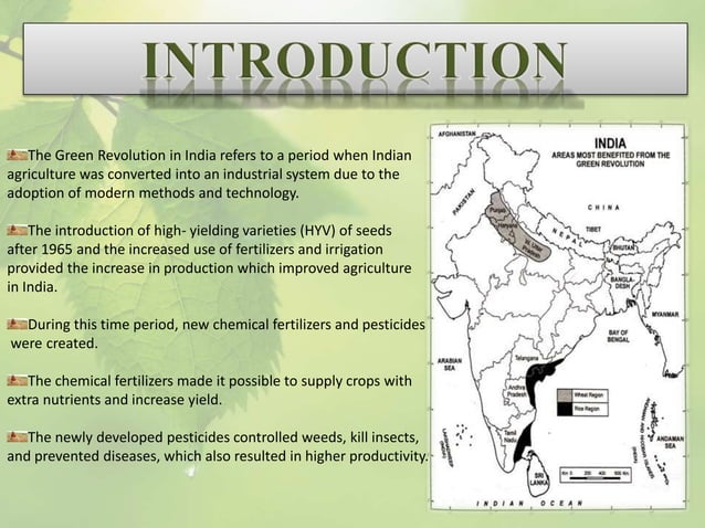Impact of Green Revolution on Indian Agriculture | PPTX