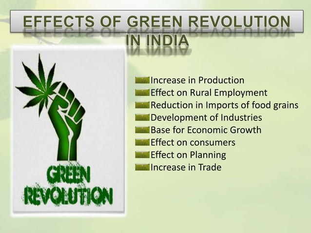Impact of Green Revolution on Indian Agriculture | PPTX