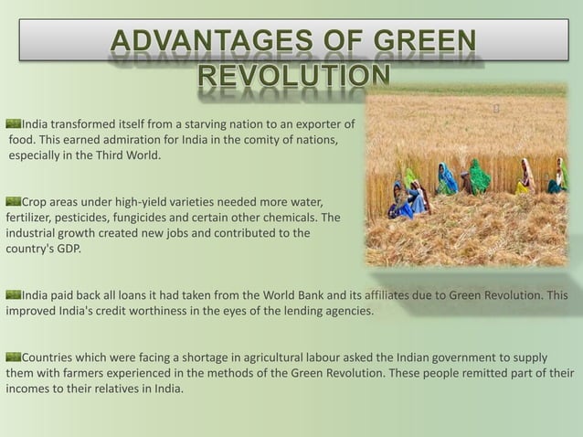 Impact of Green Revolution on Indian Agriculture | PPTX