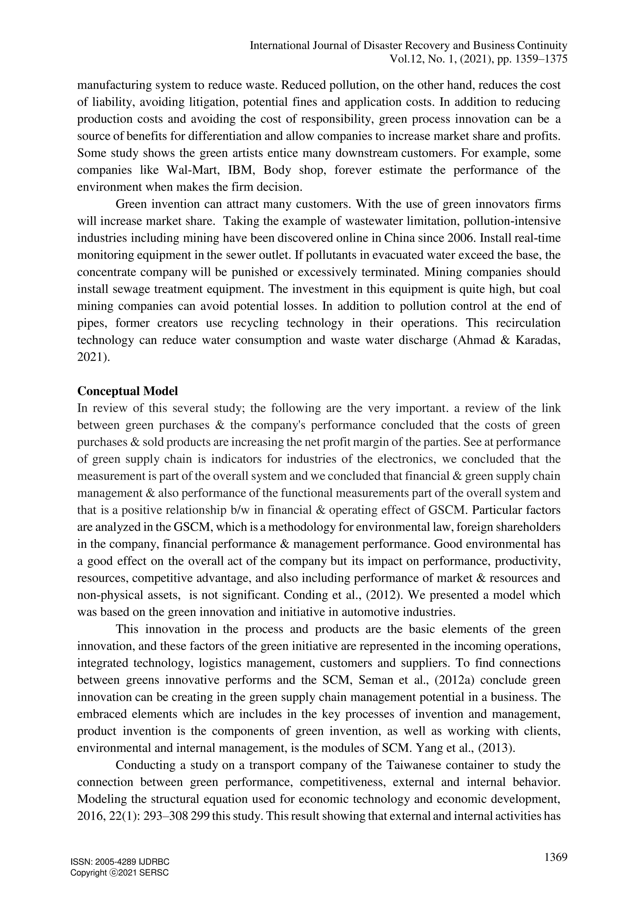 Impact of Green Supply Chain Management Practices on Environment ...