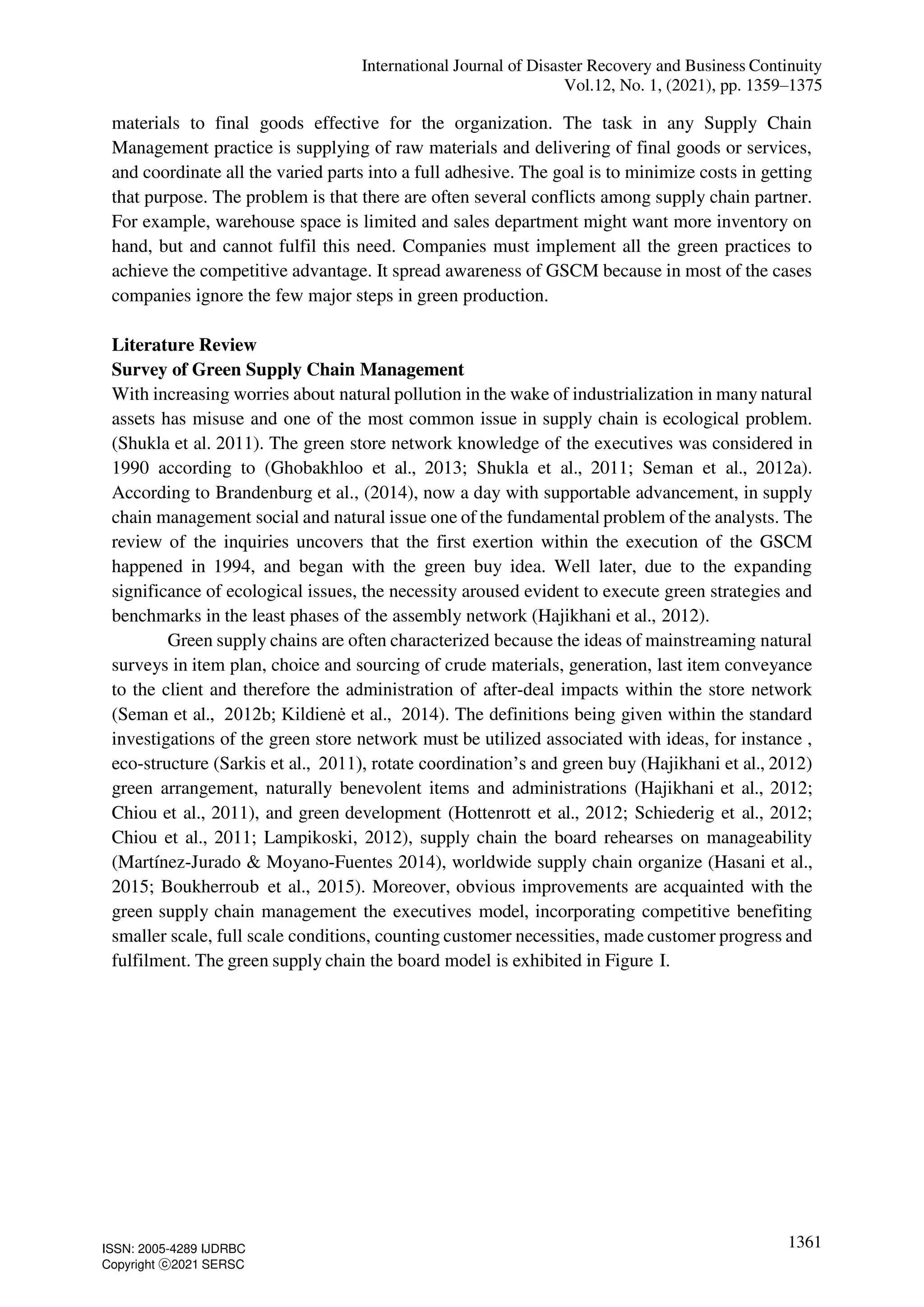 Impact of Green Supply Chain Management Practices on Environment ...