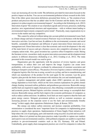 Impact of Green Supply Chain Management Practices on Environment ...