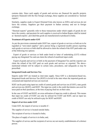 Impact of GST on import & export | PDF