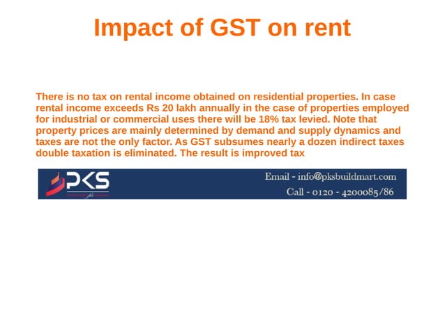 Impact of gst on real estate | PDF