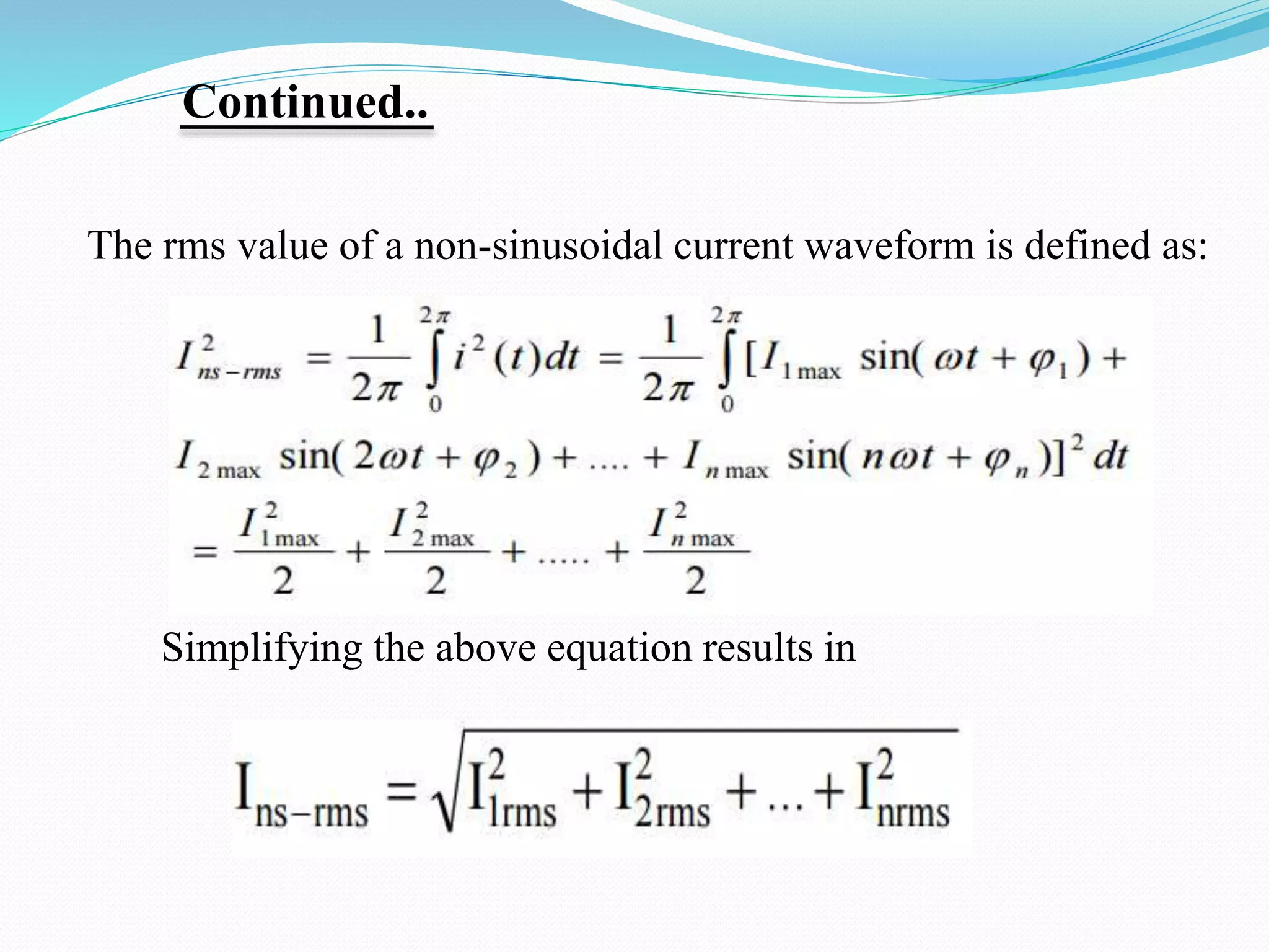 Impact of harmonics on tripping time of the relay | PPTX | Home ...