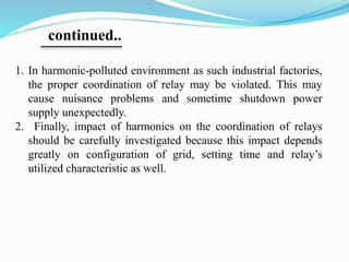 Impact of harmonics on tripping time of the relay | PPTX