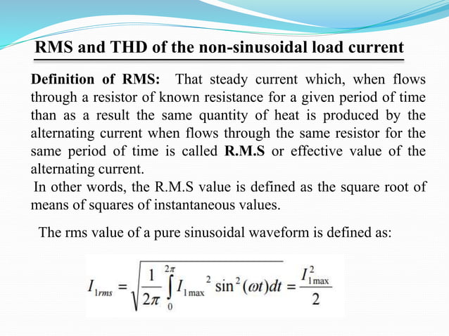 Impact of harmonics on tripping time of the relay | PPTX | Home ...