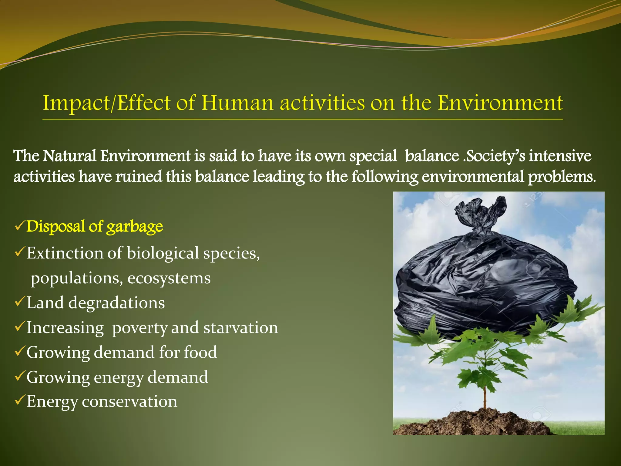 Impact of human activities on Environment | PDF