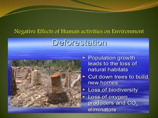 Impact of human activities on Environment | PDF | Environmental ...