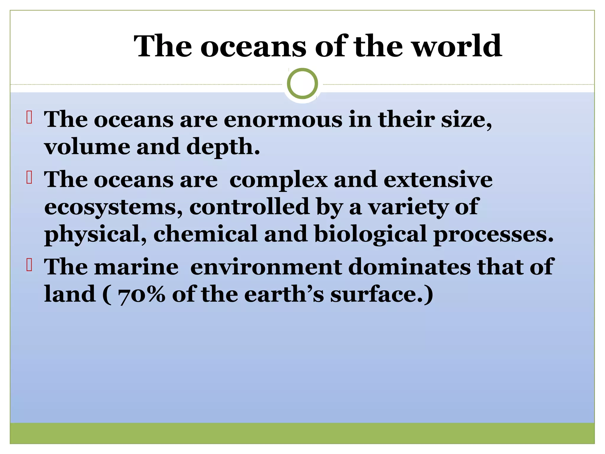 Impact of human activities on global marine environment | PPT