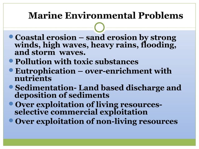 Impact of human activities on global marine environment | PPT ...