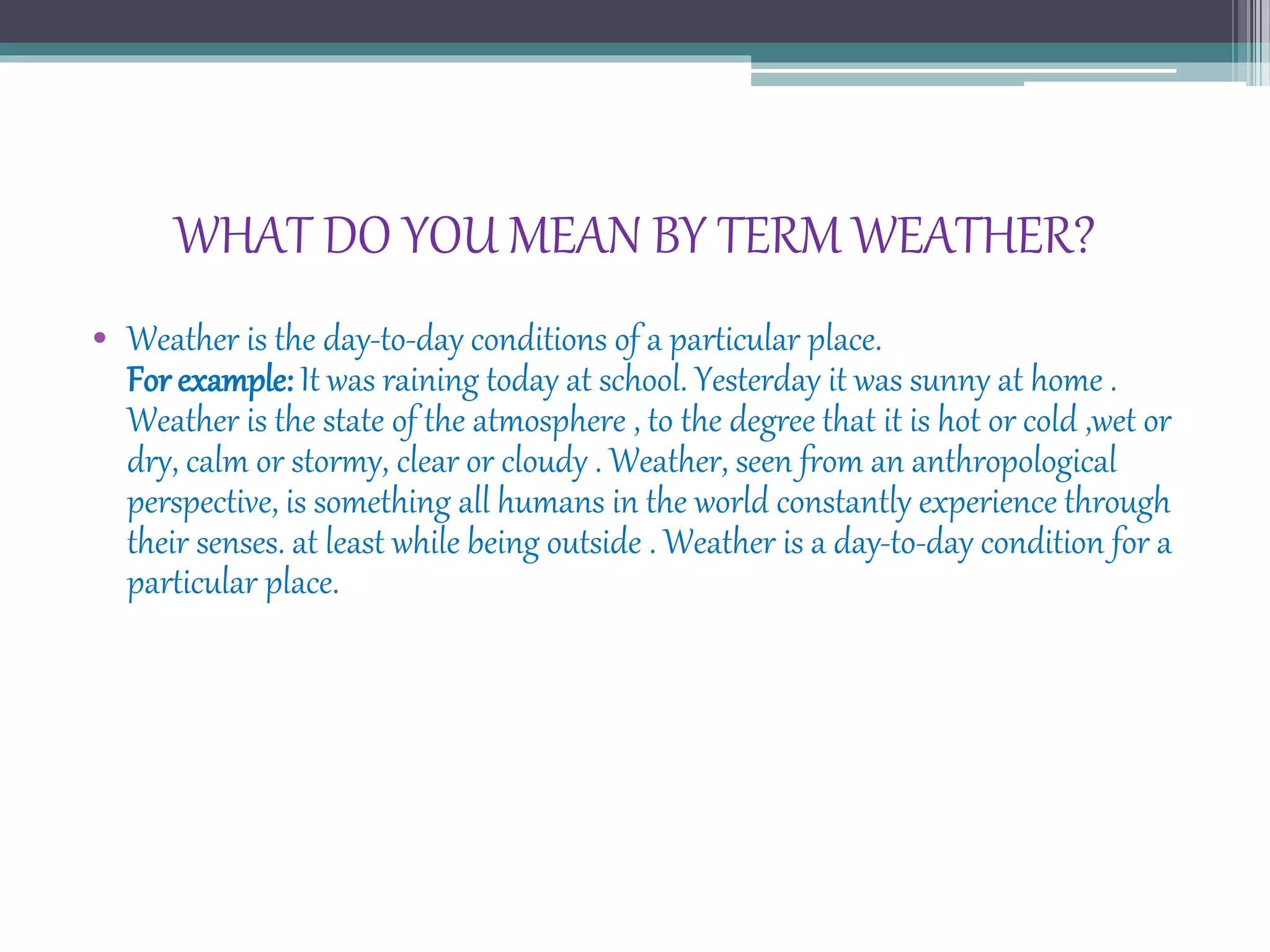 Impact of human activities on weather and climate | PPTX