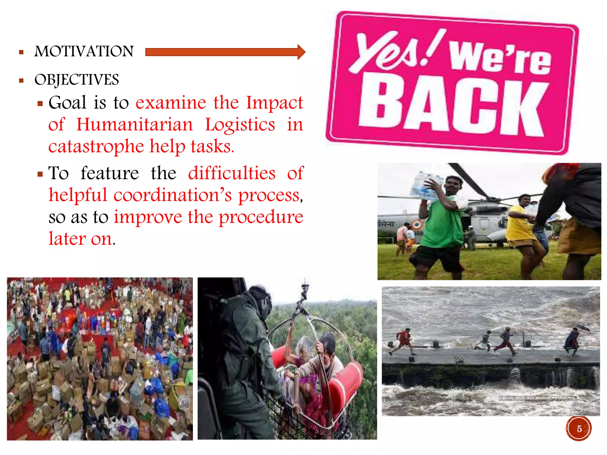 Impact of humanitarian logistics in disaster relief operations | PPTX