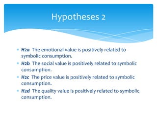 Impact of human value, consumer perceived value | PPT