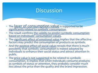 Impact of human value, consumer perceived value | PPT