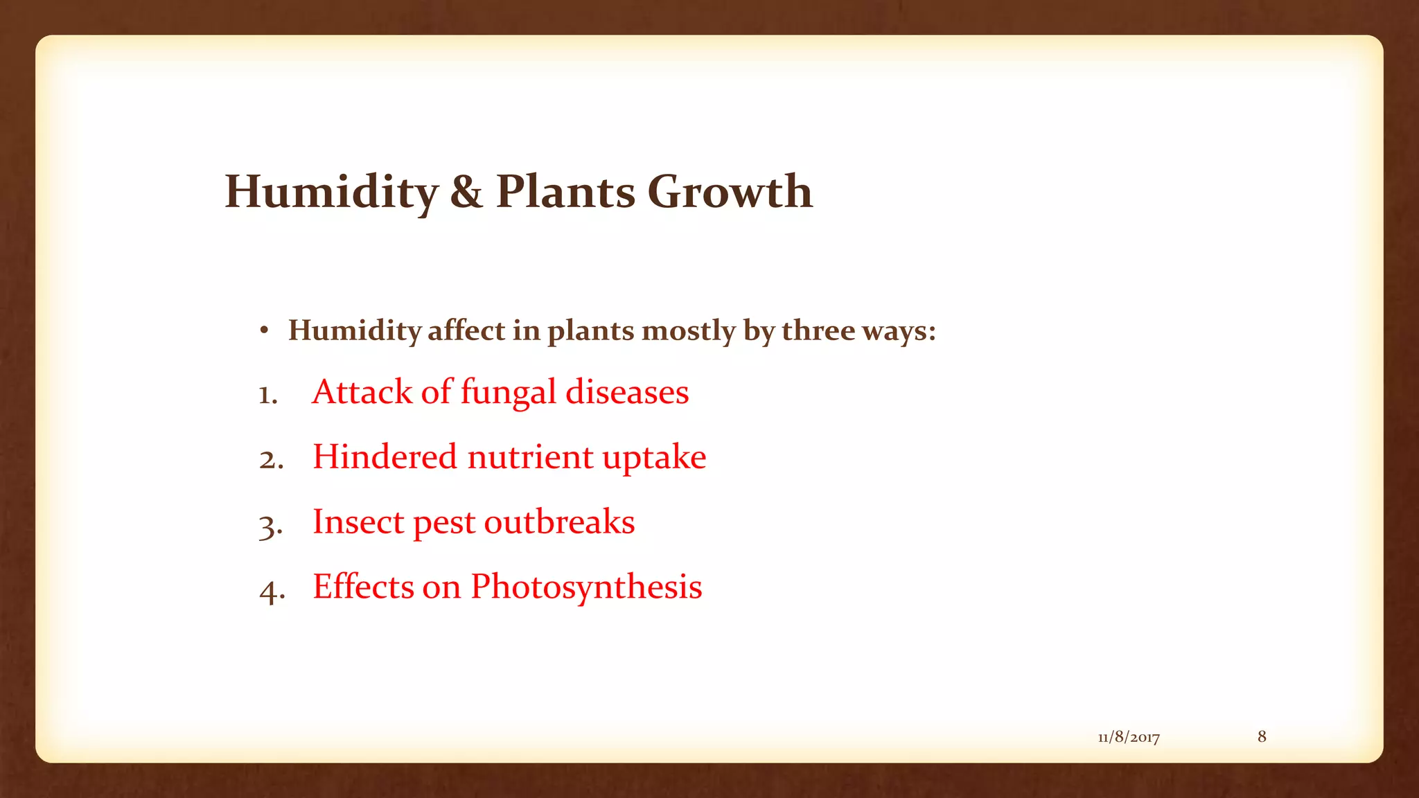 Impact of humidity on plant growth | PPTX