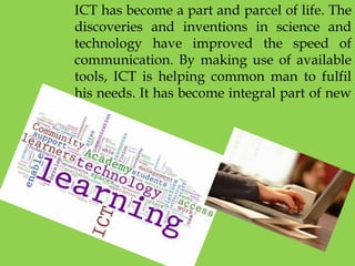 Impact of ict in education | PPTX