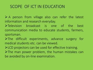 Impact of ict in education | PPTX