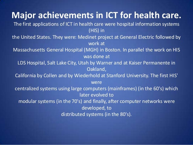 Impact of ict on medicine