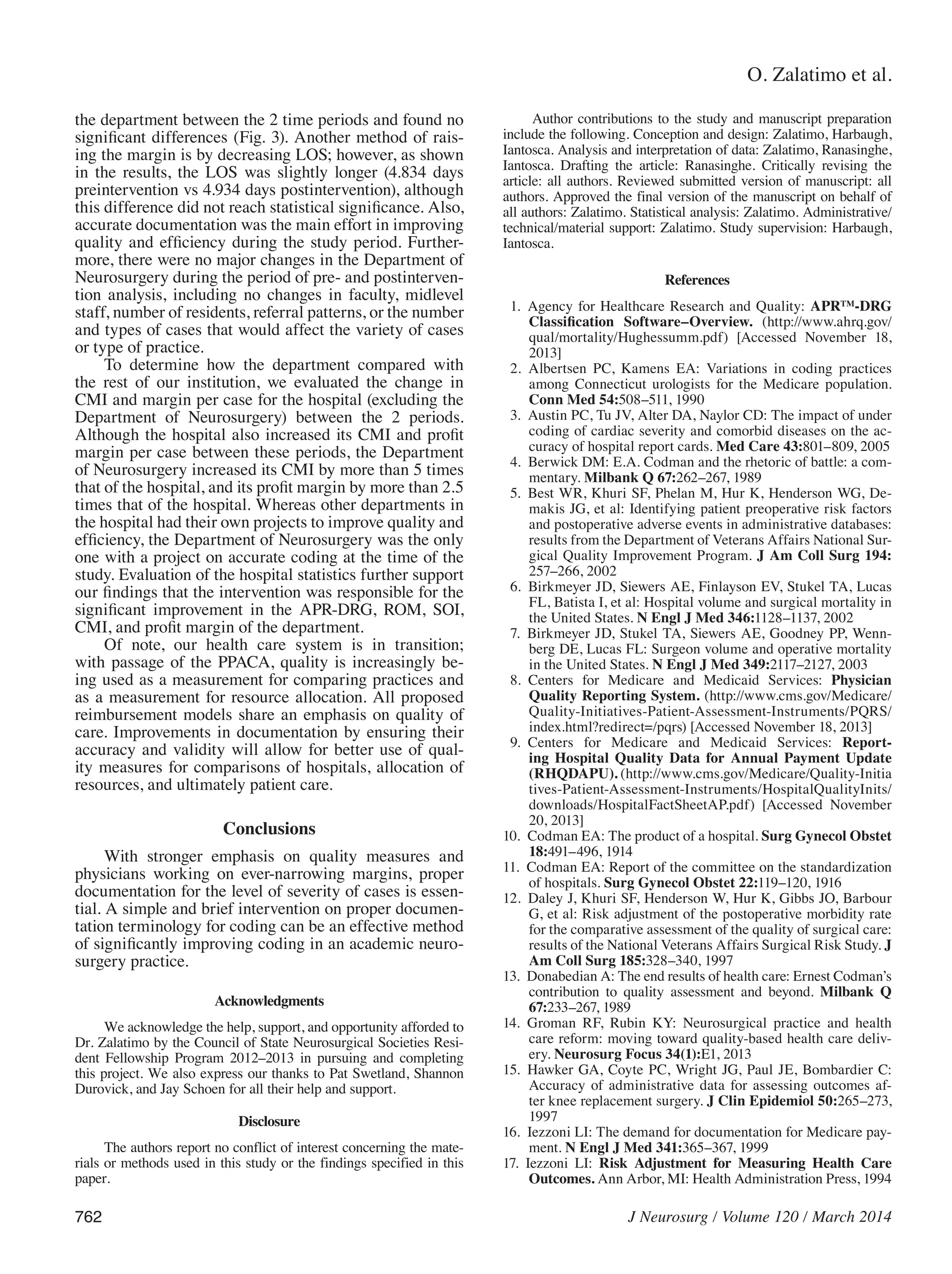 Impact Of Improved Documentation On An Academic Neurosurgical Practice ...