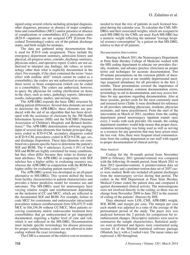 Impact Of Improved Documentation On An Academic Neurosurgical Practice | PDF | Healthcare ...