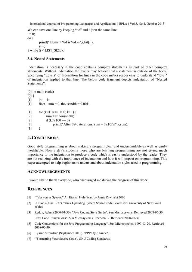 Impact of indentation in programming | PDF | Programming Languages | Computing